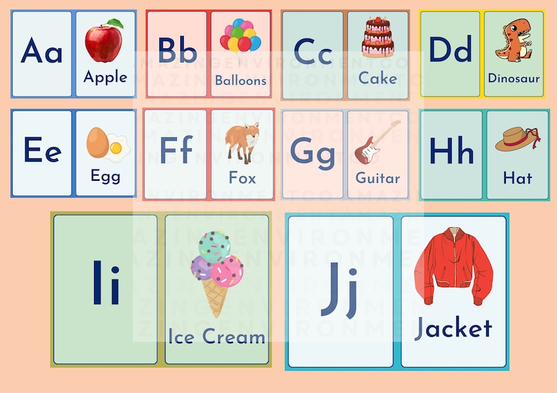 26 Alphabet Flashcards, ABC Flashcards, School Preschool Flashcards ...