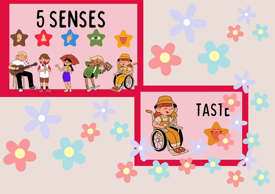 Five Senses Flashcard Set: Toddler & Preschool Learning - Etsy