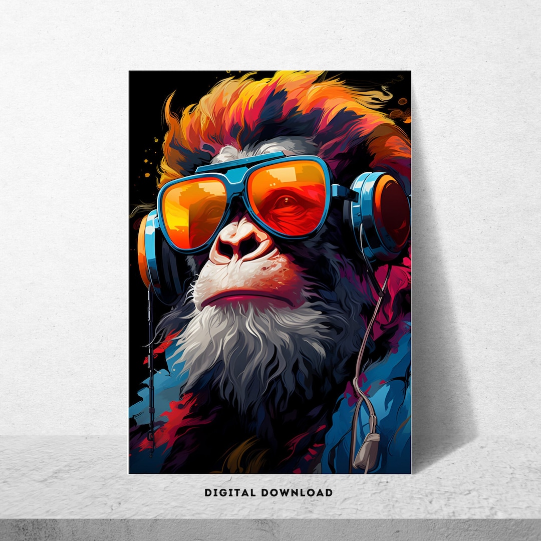 Monkey Gamer Set of 9 Gaming Prints, Gamer Prints, Gamer Decor, Teen ...