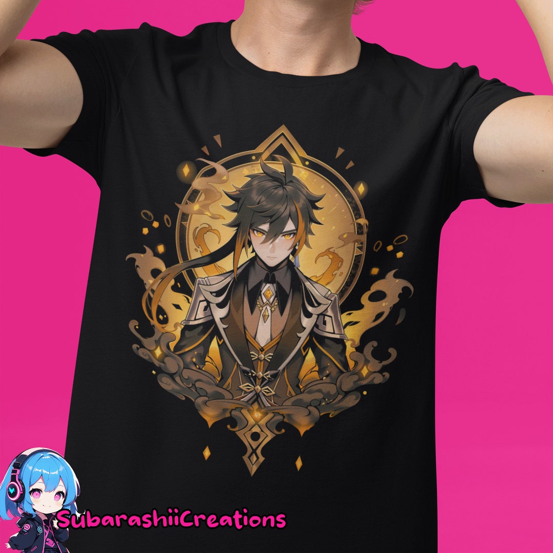 Zhongli, Unisex Genshin Impact T-shirt. Fan-made Merchandise. Anime ...