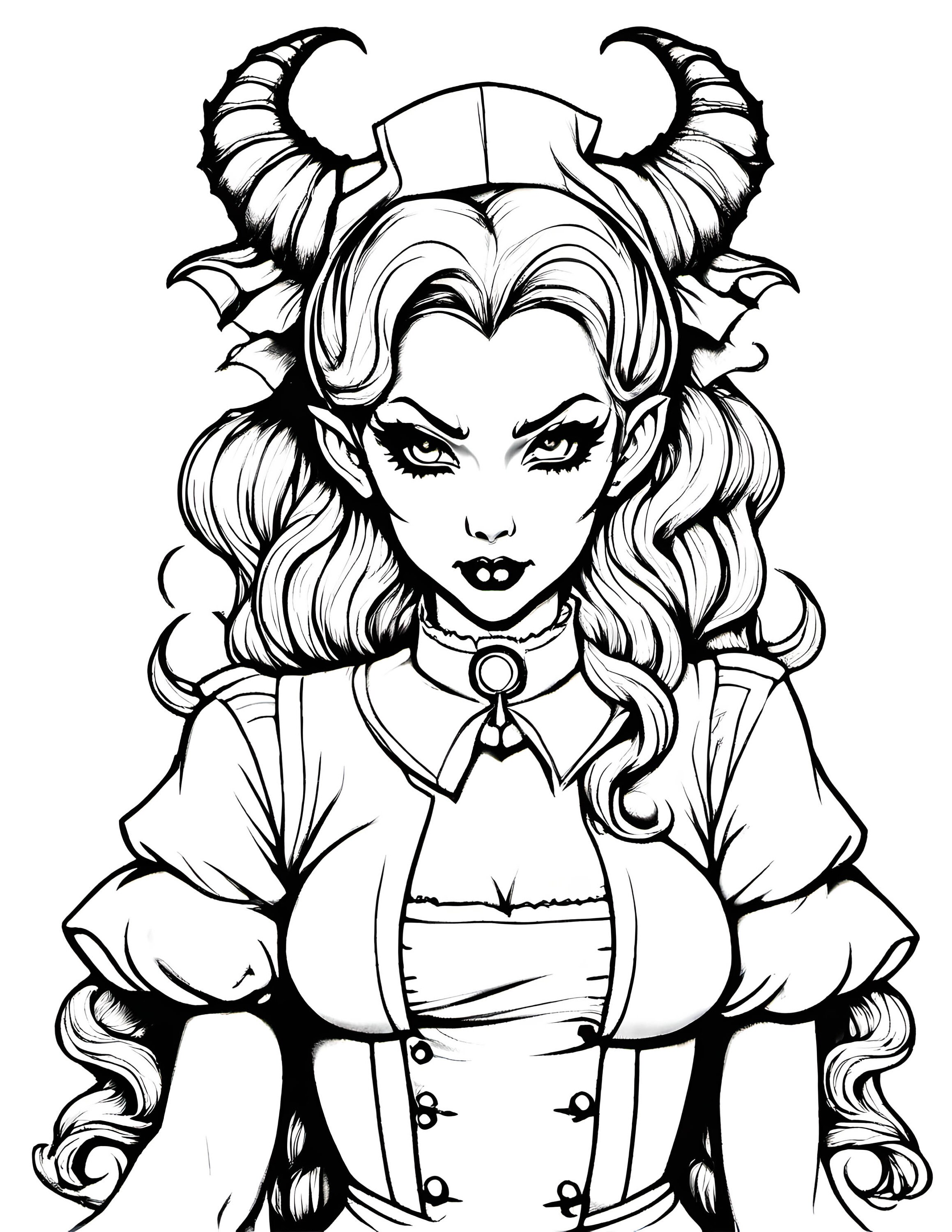 Halloween Colouring Pages for Adults and Teens, by Subarashii Creations ...