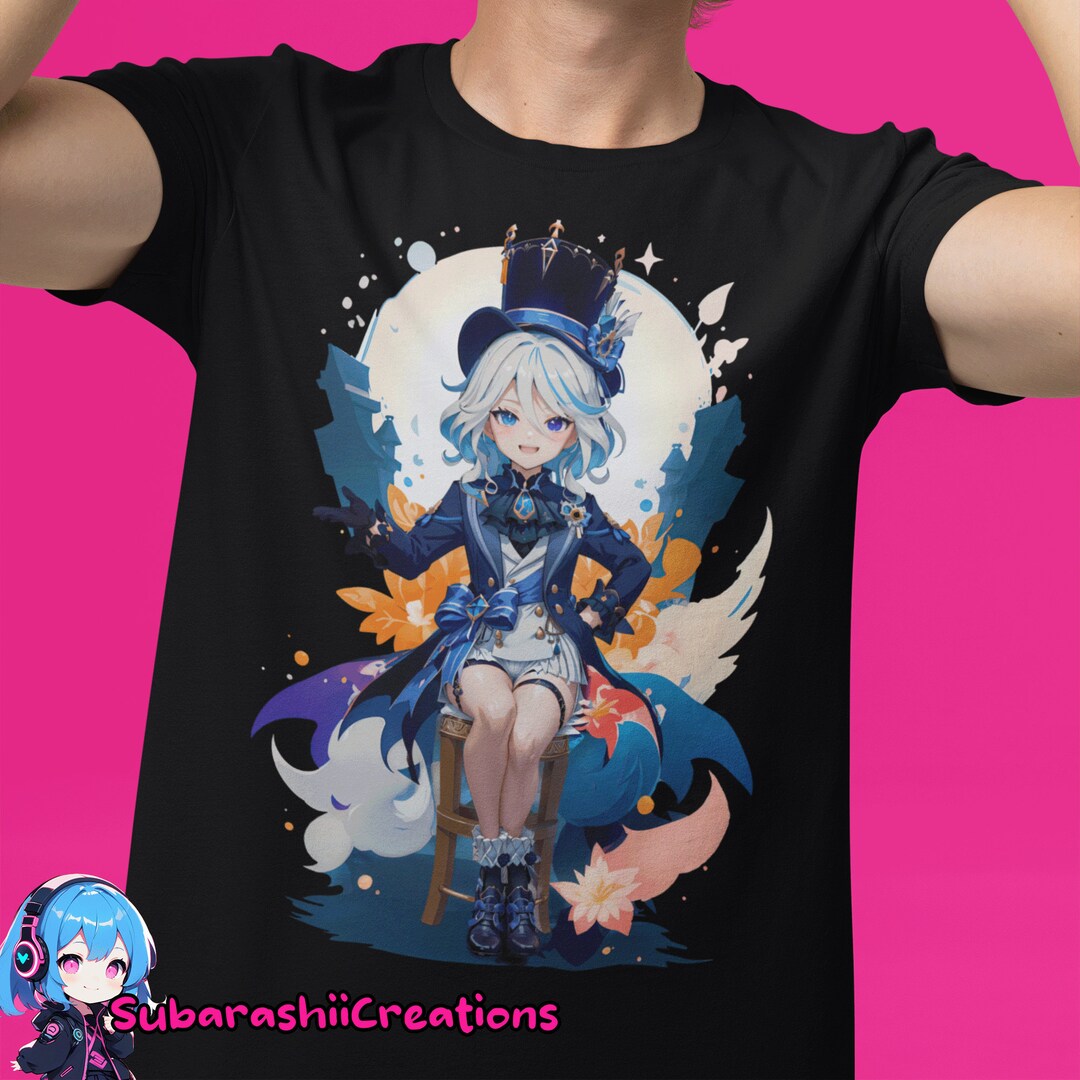 Furina, Genshin Impact T-shirt. Fan-made Merchandise, Genshin, Archon ...