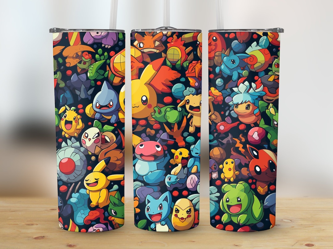 Pokemon Mix 20oz Sublimation Tumbler Designs Straight & - Etsy