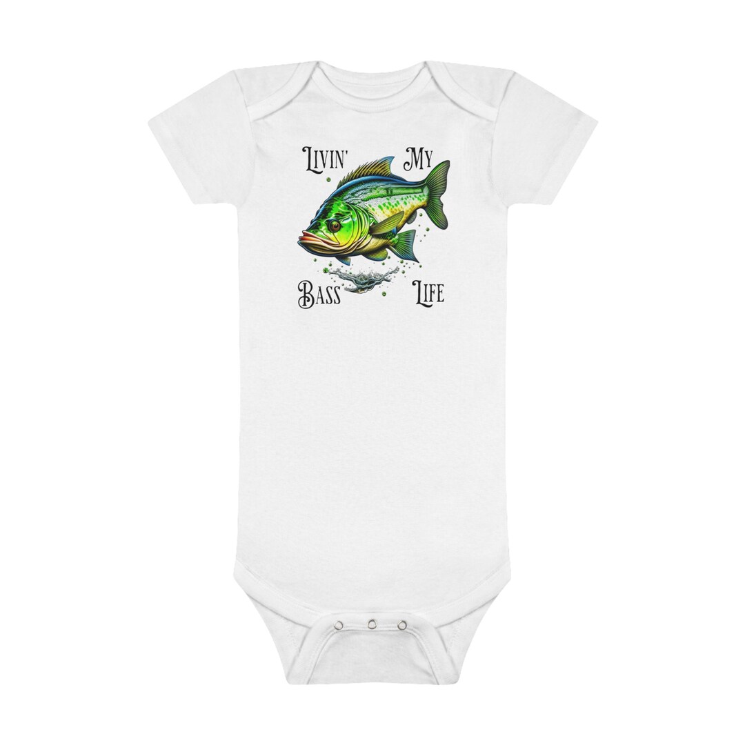 Bass Onesie, Fish Onesie, Baby Clothes, Baby Short Sleeve Onesie® - Etsy