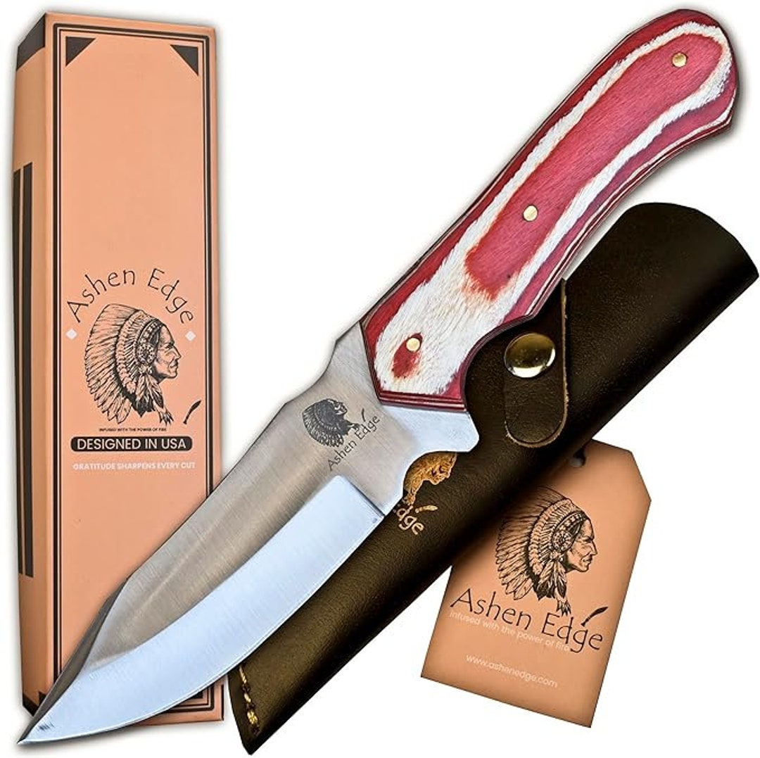 Ashen Edge YC-127 Hunting Knife Handle 4.6 Blade 4.4 Lightweight 11.9 ...