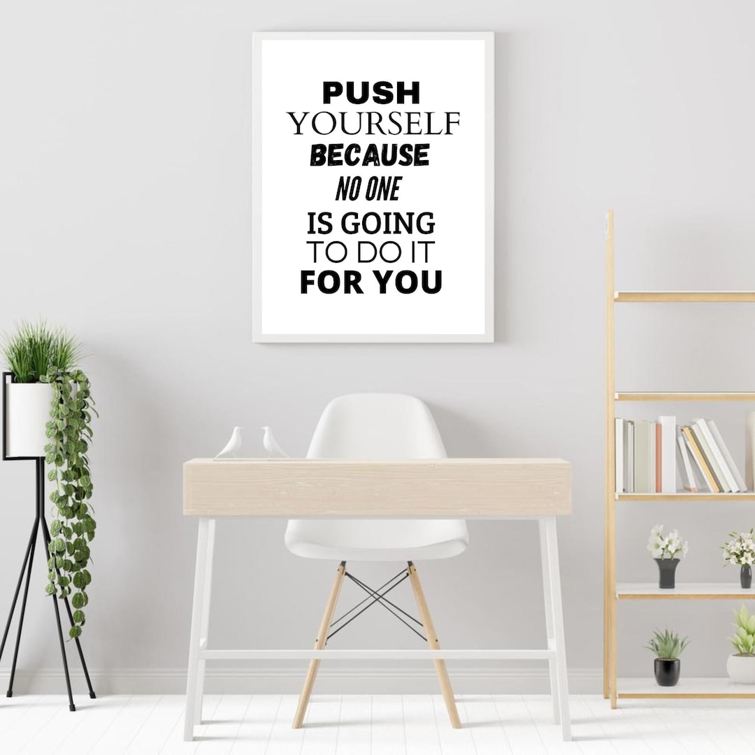 Push Yourself - Poster Motivation Sport Fitness Goals Inspiration ...