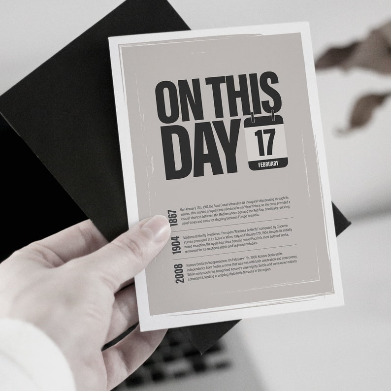 Wall Art Historical Events February 17 Digital Downloadable Poster ...