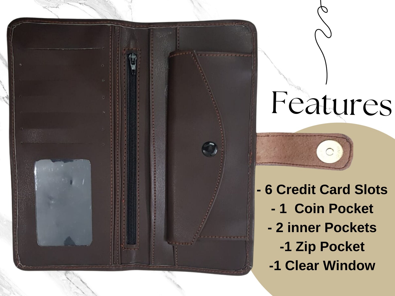 Hand Embroidery Leather Wallet Women Card Wallet Modern Travel ...