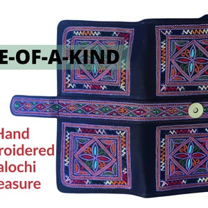 Hand Embroidery Leather Wallet Women Card Wallet Modern Travel ...