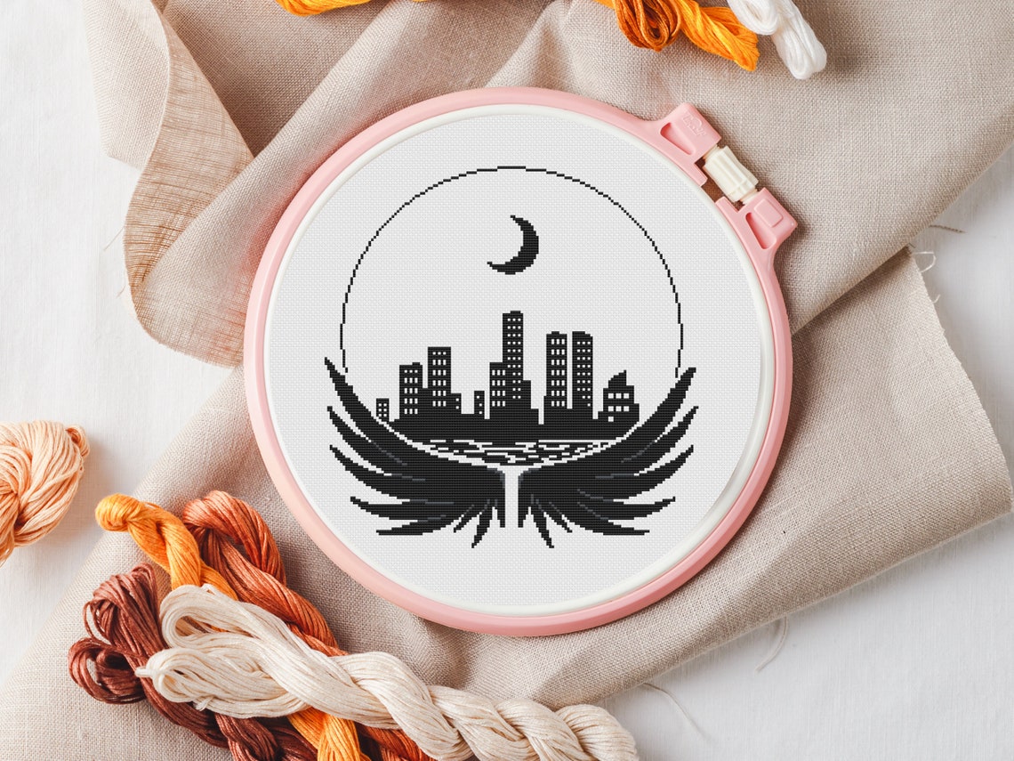 ACOTAR Cross Stitch Pattern PDF Crescent City Sigil Embroidery Pattern ...