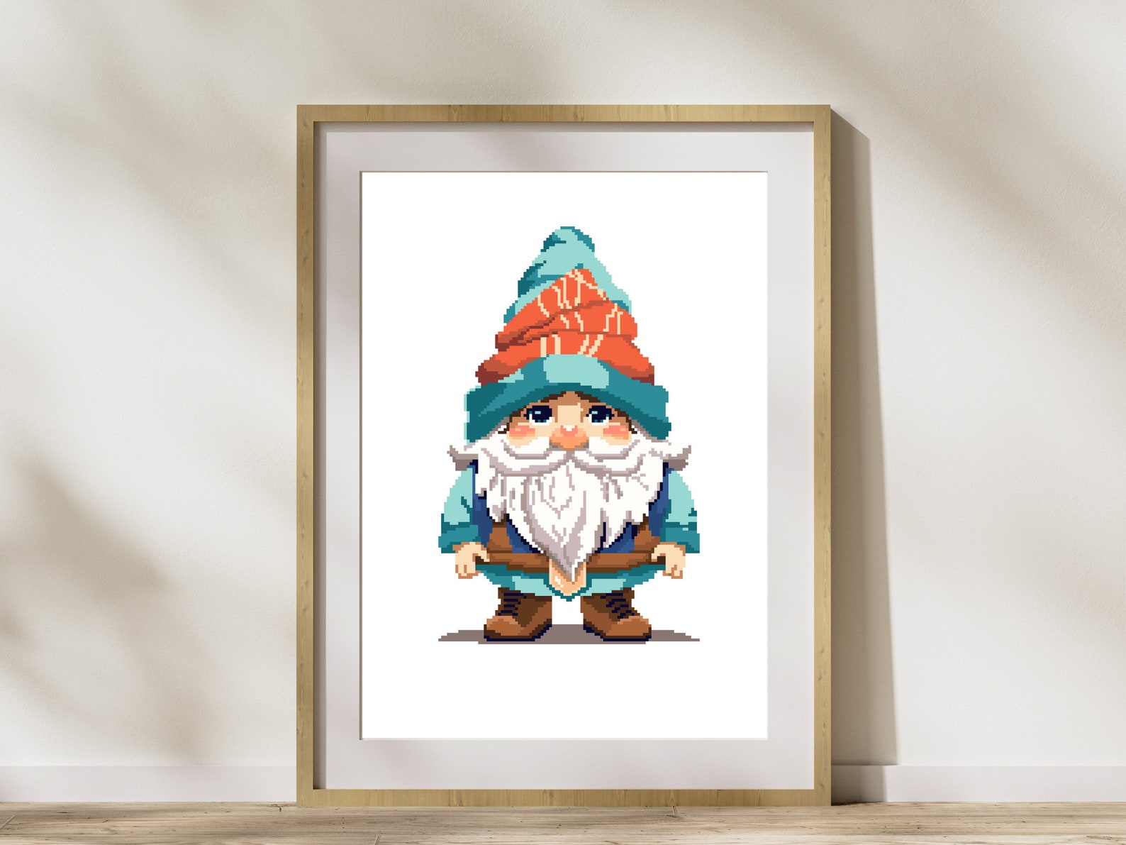 Cute Gnome Cross Stitch Pattern, Modern Cross Stitch, Worker Gnomes ...