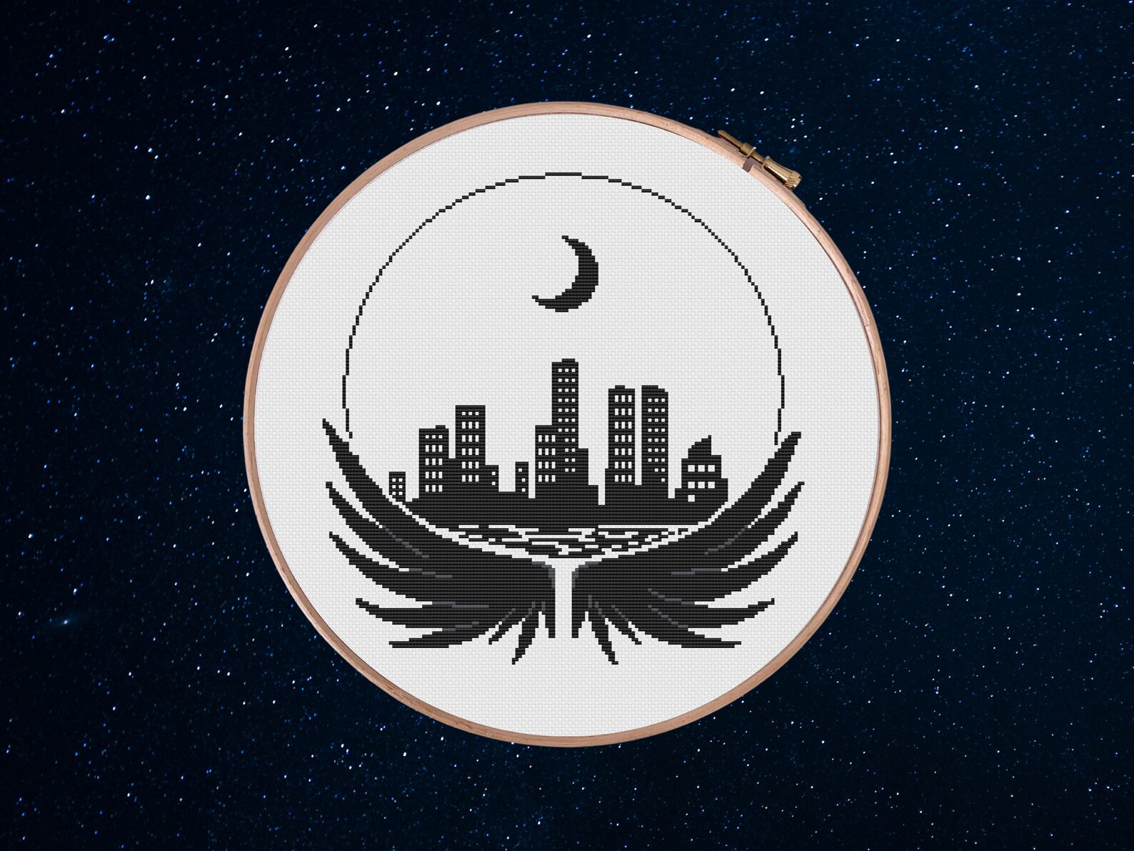 ACOTAR Cross Stitch Pattern PDF Crescent City Sigil Embroidery Pattern ...