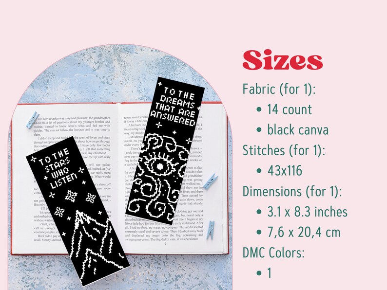 Acotar Bookmarks Cross Stitch Pattern: Fantasy World Set (PDF Pattern ...