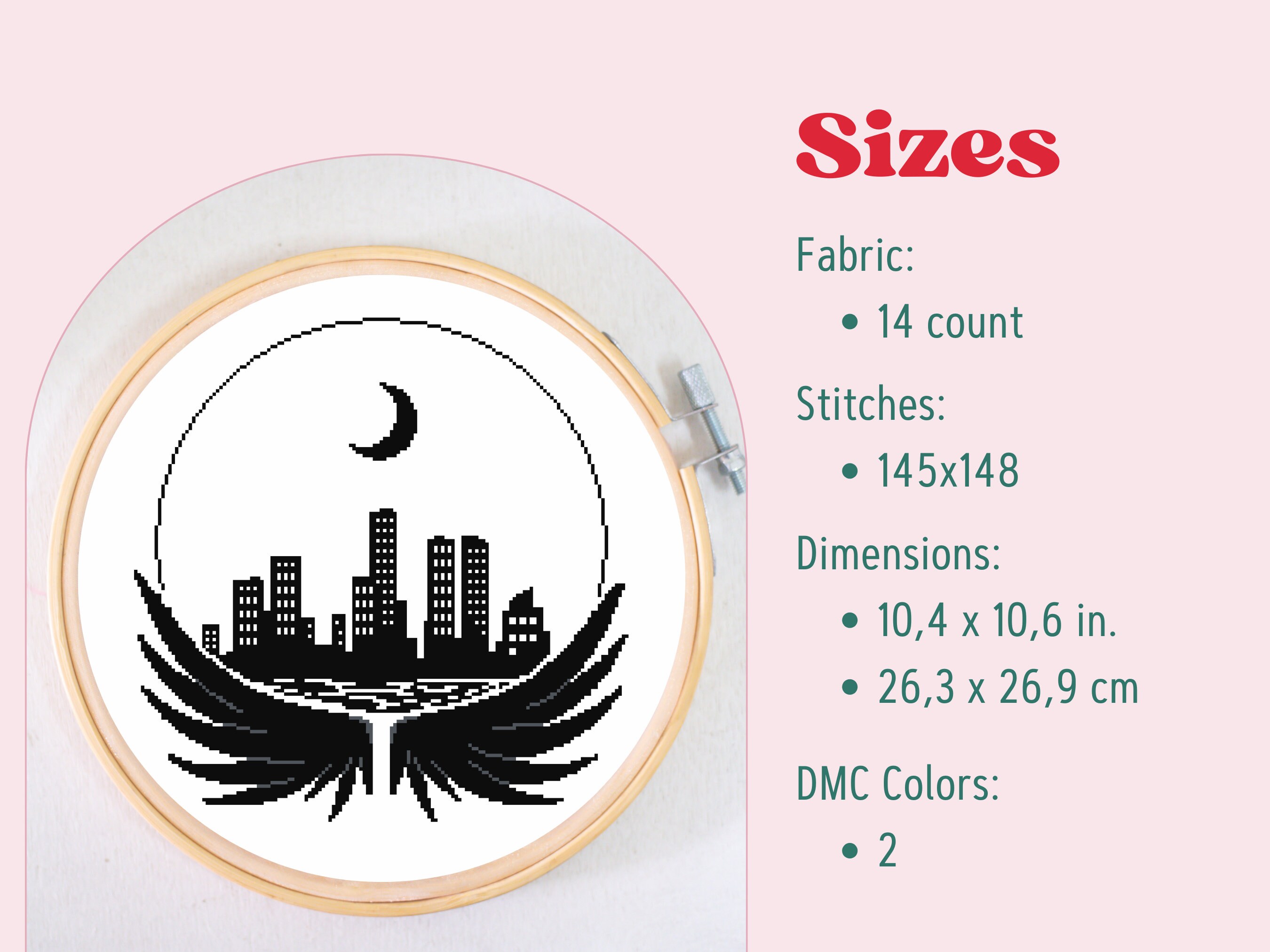 ACOTAR Cross Stitch Pattern PDF Crescent City Sigil Embroidery Pattern ...