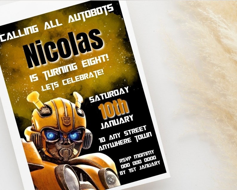 Transformers Birthday Invitation | Customizable and Printable Template ...