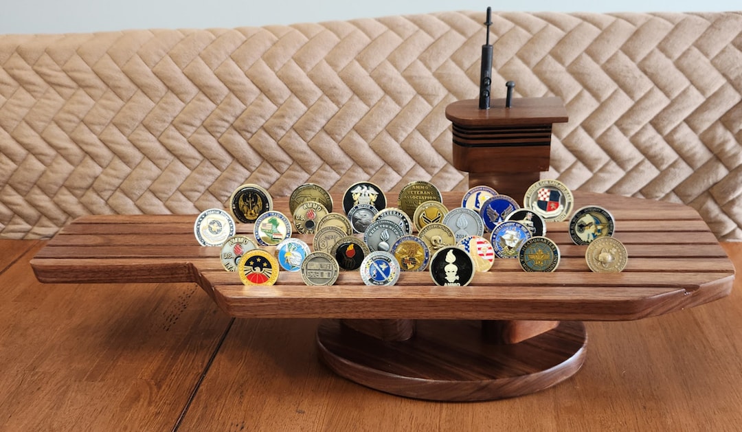 Aircraft Carrier Challenge Coin Display - Etsy