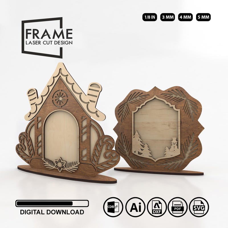 Christmas Frame Svg - Etsy