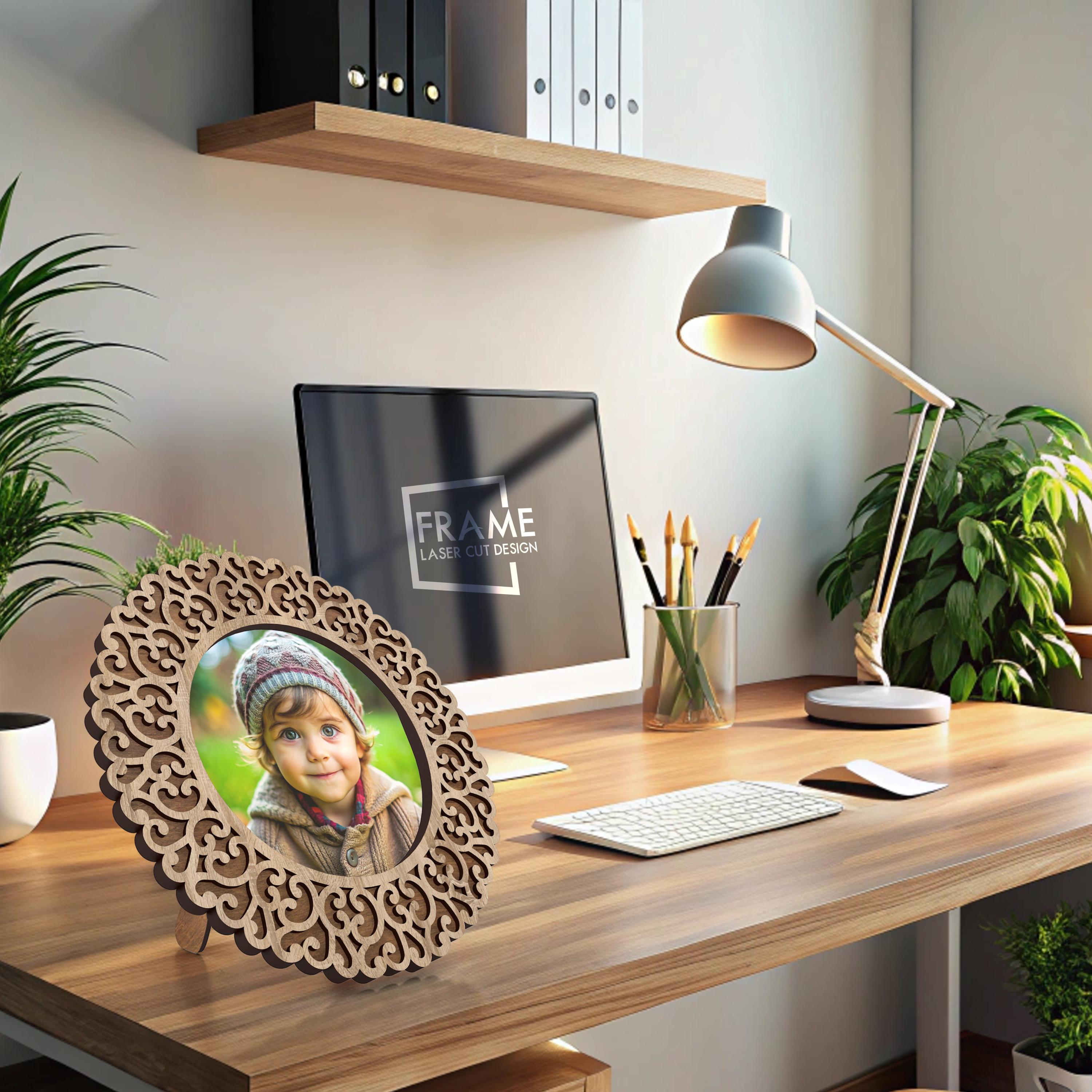 Circle Photo Frame Laser Cutting File 4 Layered Practical Frame Stylish ...