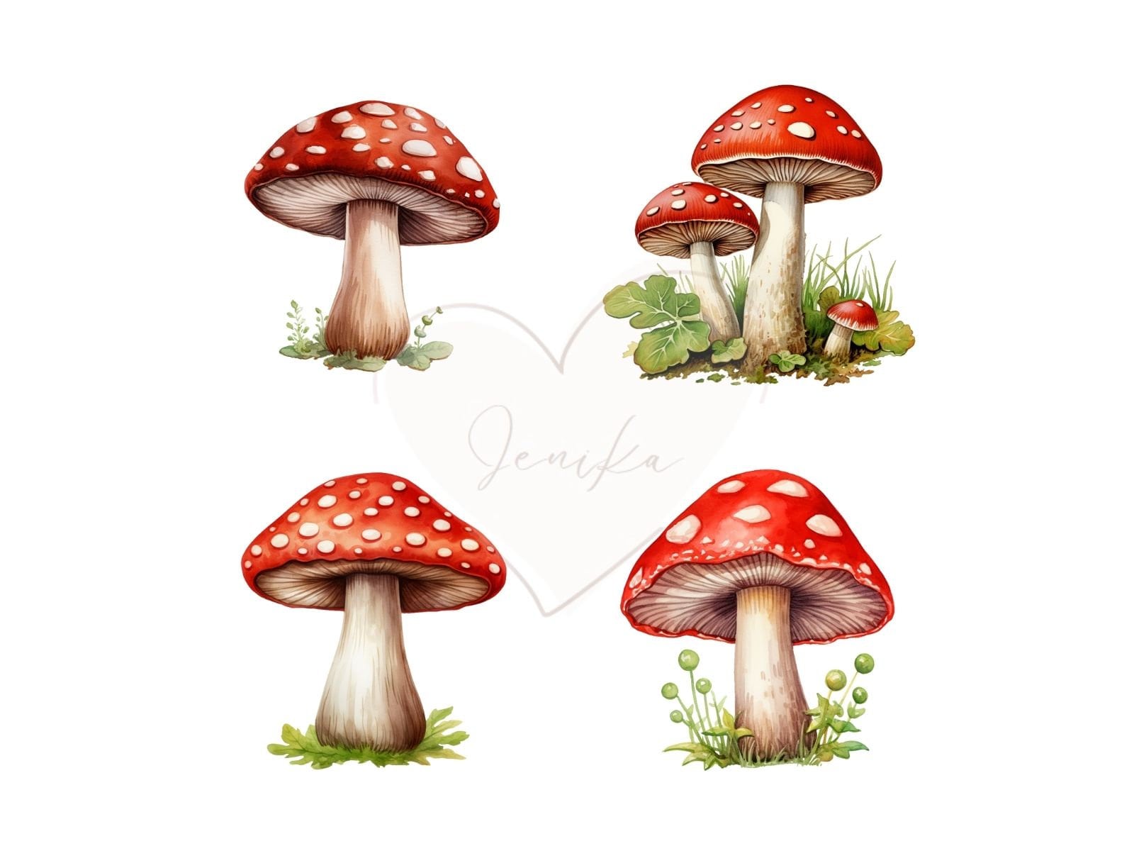 Conjunto de 20 - Imágenes prediseñadas de setas de acuarela, lindo ...