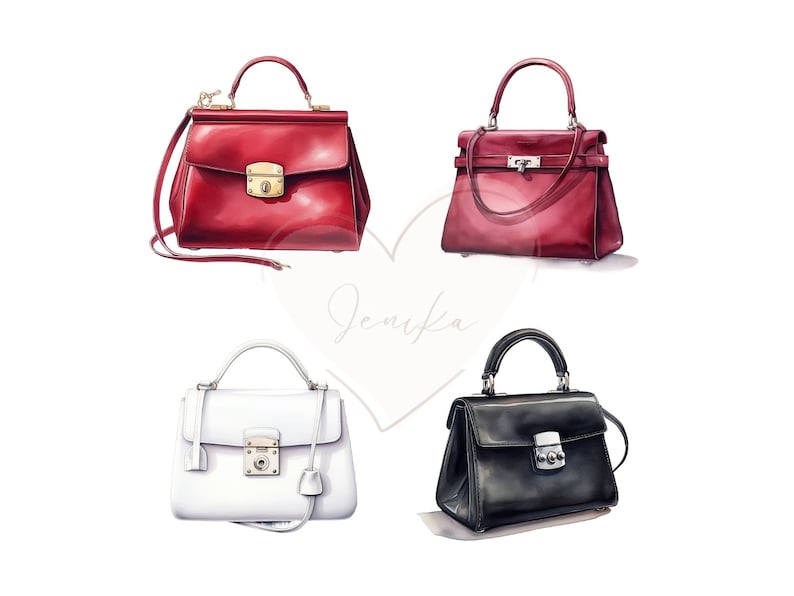 Set of 50 - Handbags Clipart - Planner Girl Clip Art, Fashion ...