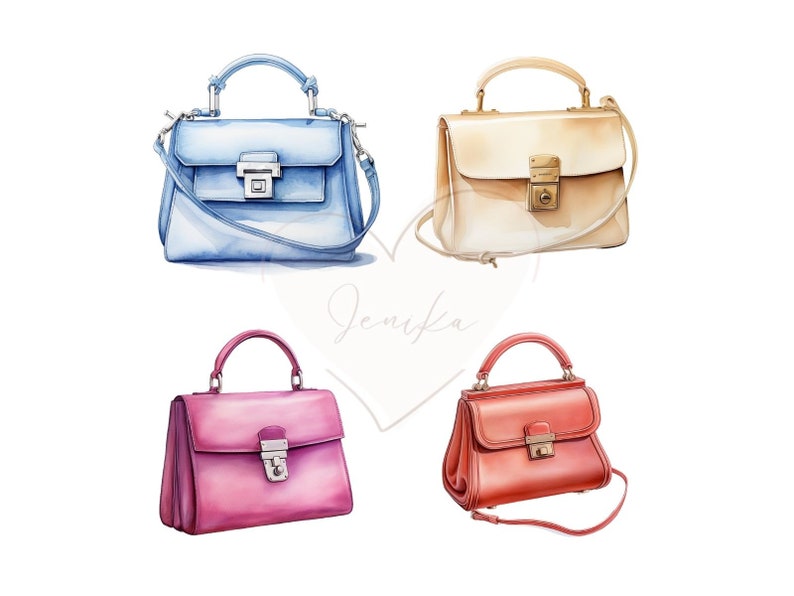 Set of 50 - Handbags Clipart - Planner Girl Clip Art, Fashion ...