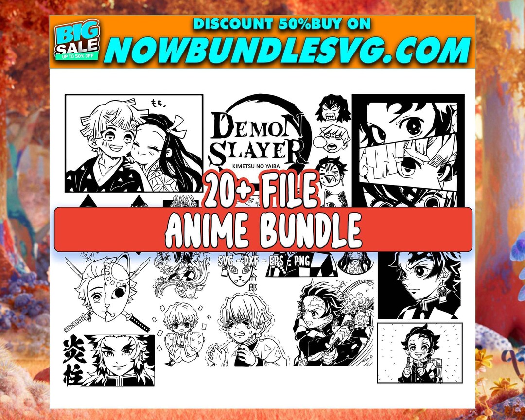 20 File Anime Bundle SVG Anime Svg for Cricut Silhouette - Etsy