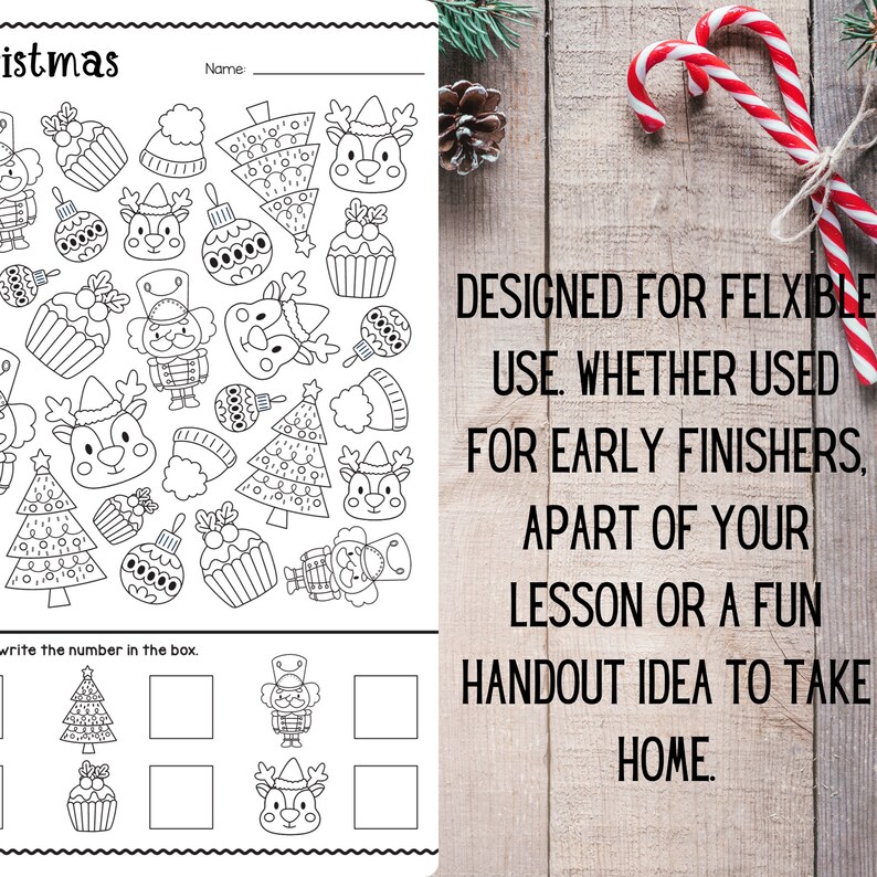 10 Printable Christmas I Spy Worksheets Early Finisher - Etsy