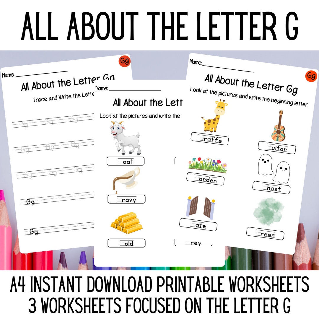 Printable Letter Gg Worksheets Alphabet Activities for Young Children ...