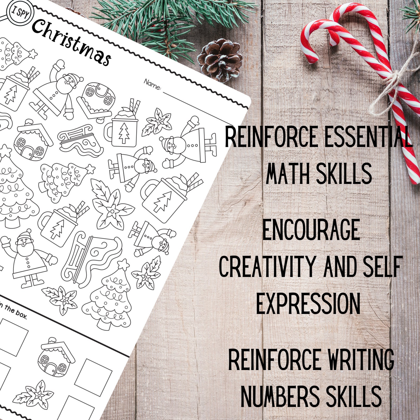 10 Printable Christmas I Spy Worksheets Early Finisher - Etsy