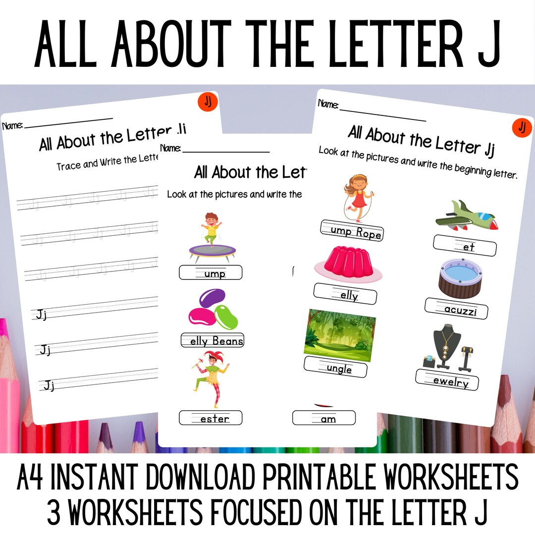 Printable Letter Jj Worksheets Alphabet Activities for Young Children ...