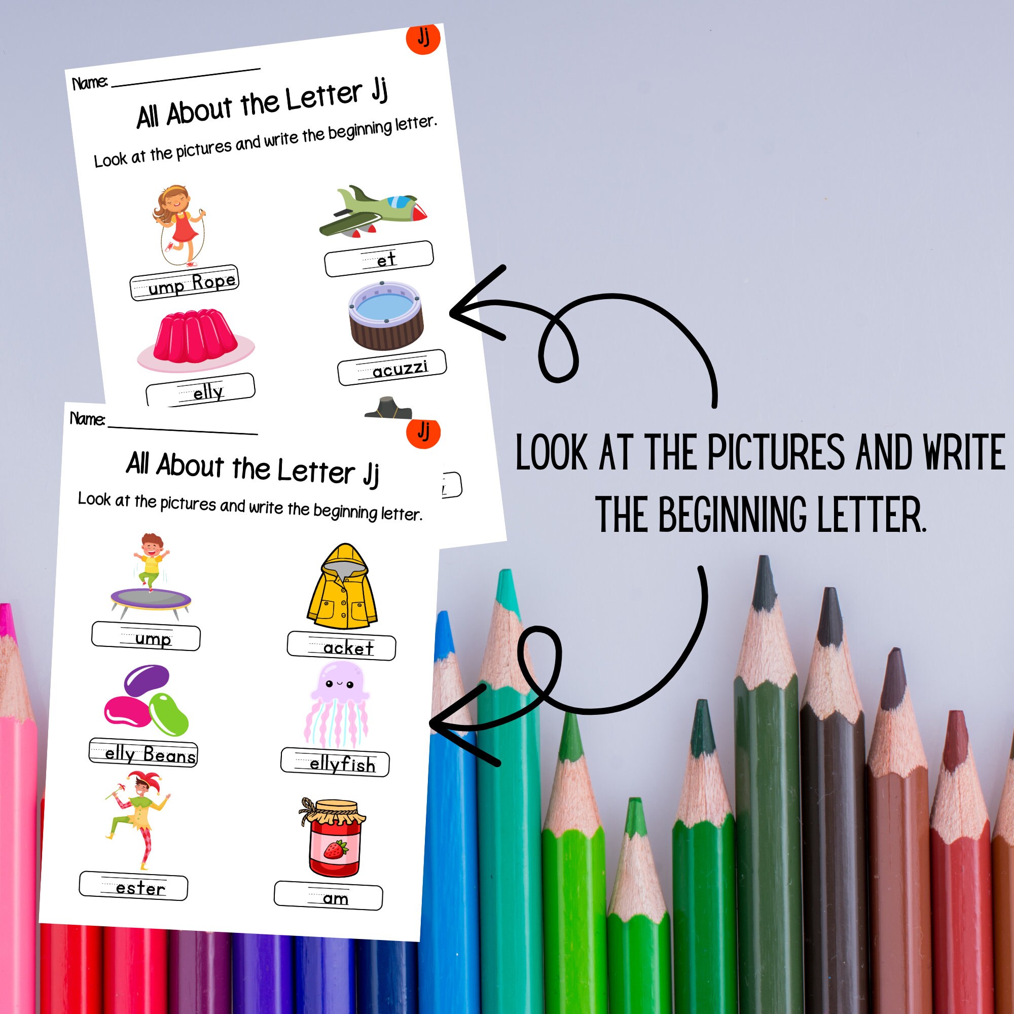 Printable Letter Jj Worksheets Alphabet Activities for Young Children ...