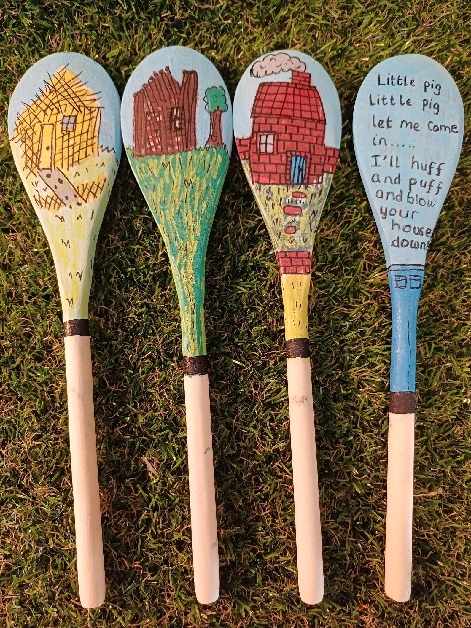 Story Spoons, the Three Little Pigs - Etsy UK
