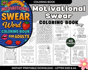 Motivational Swear Word Coloring Book - Etsy