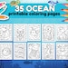 Printable Coloring Book Ocean Sea Creatures Kids Toddler Preschool ...