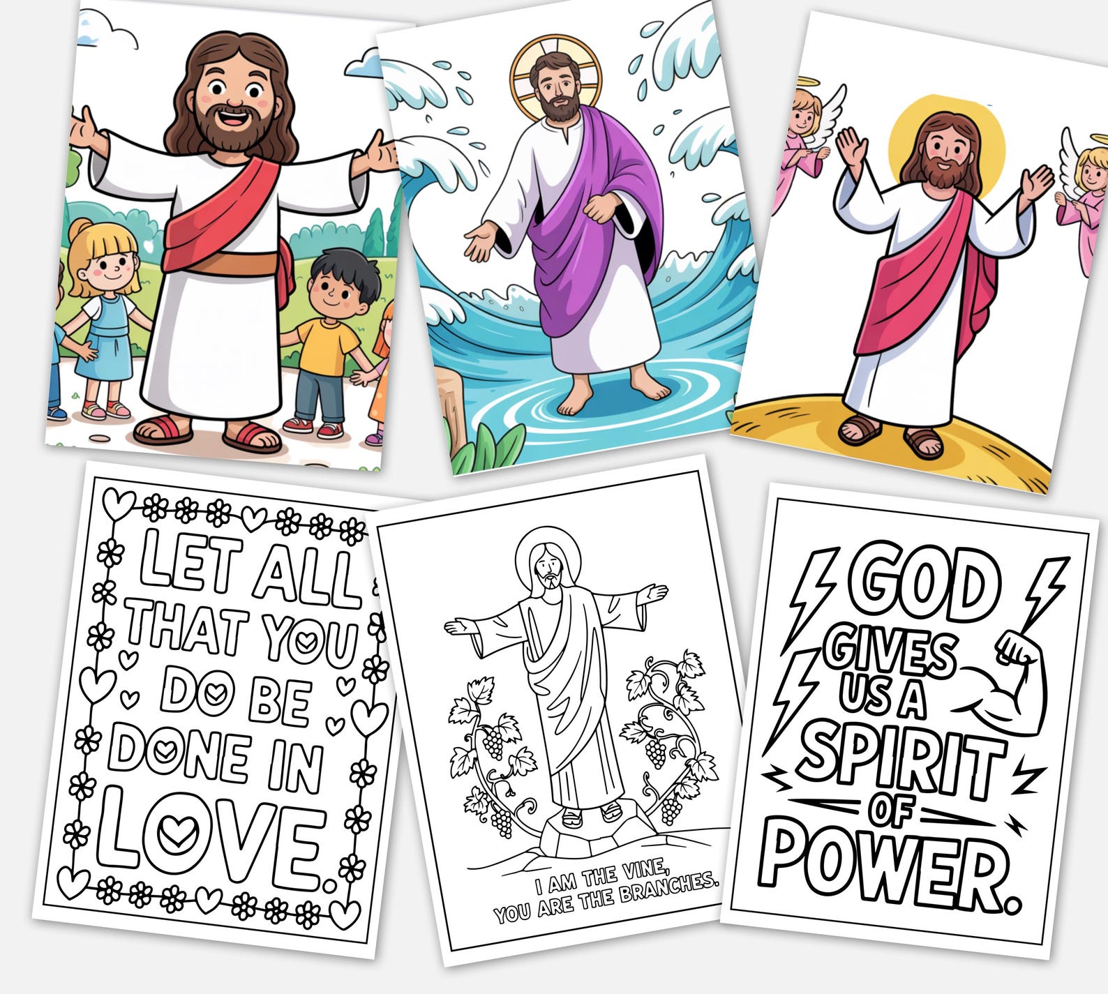 1OO Bible Verse Coloring Pages Printable Bundle for Christian ...