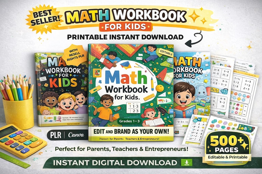 500+ Editable Math Worksheets for Kids, Pre-k to Kindergarten (PLR) - Etsy