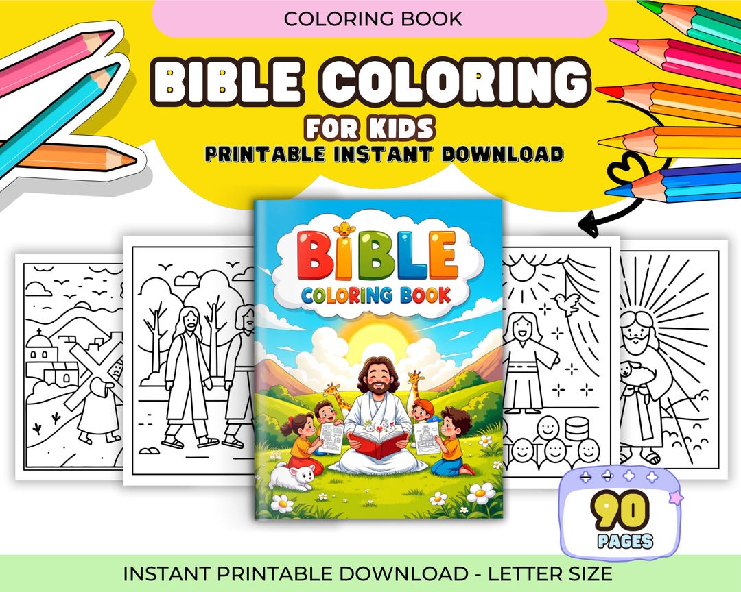 Bible Verse Coloring Book: 100 Pages, Christian Scripture (PDF Pattern ...