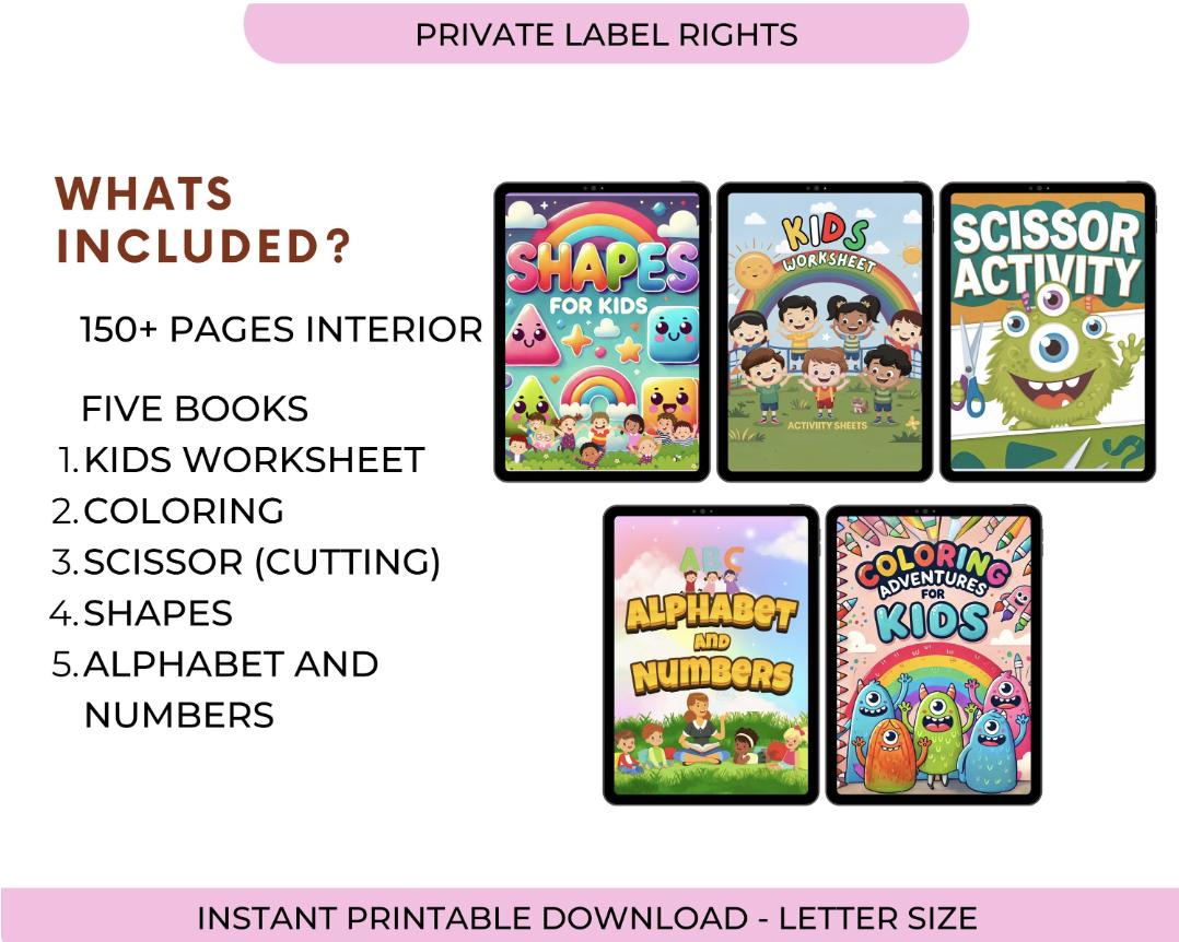 150+ Preschool Learning Worksheets Canva Editable for Kindergarten ...
