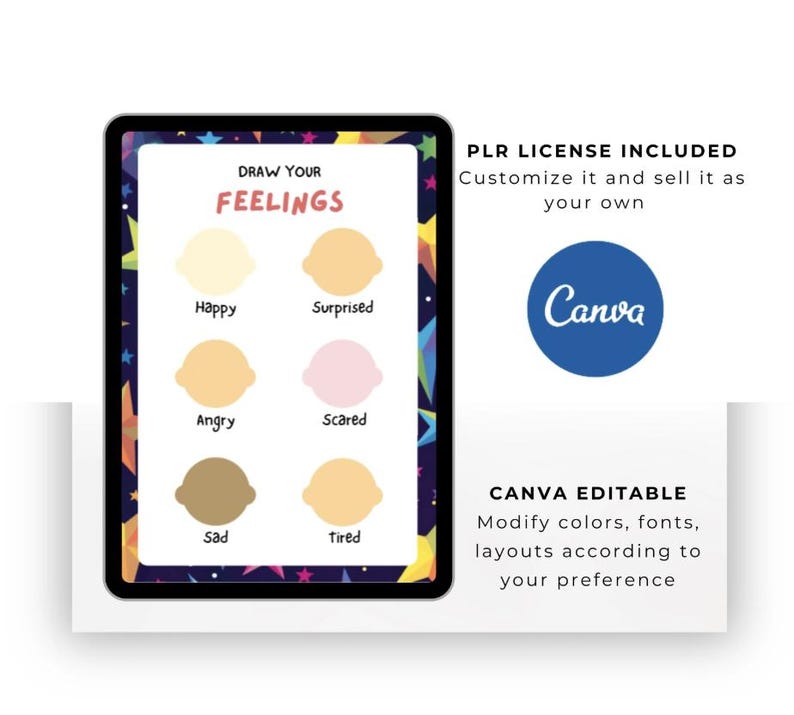 Emotions Activity for Kids Canva Editable Toddler Emotions Homeschool ...