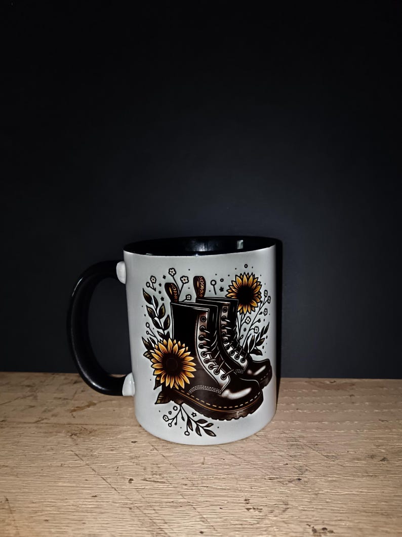 Doc Marten Style Traditional Tattoo Boots Mug - Etsy