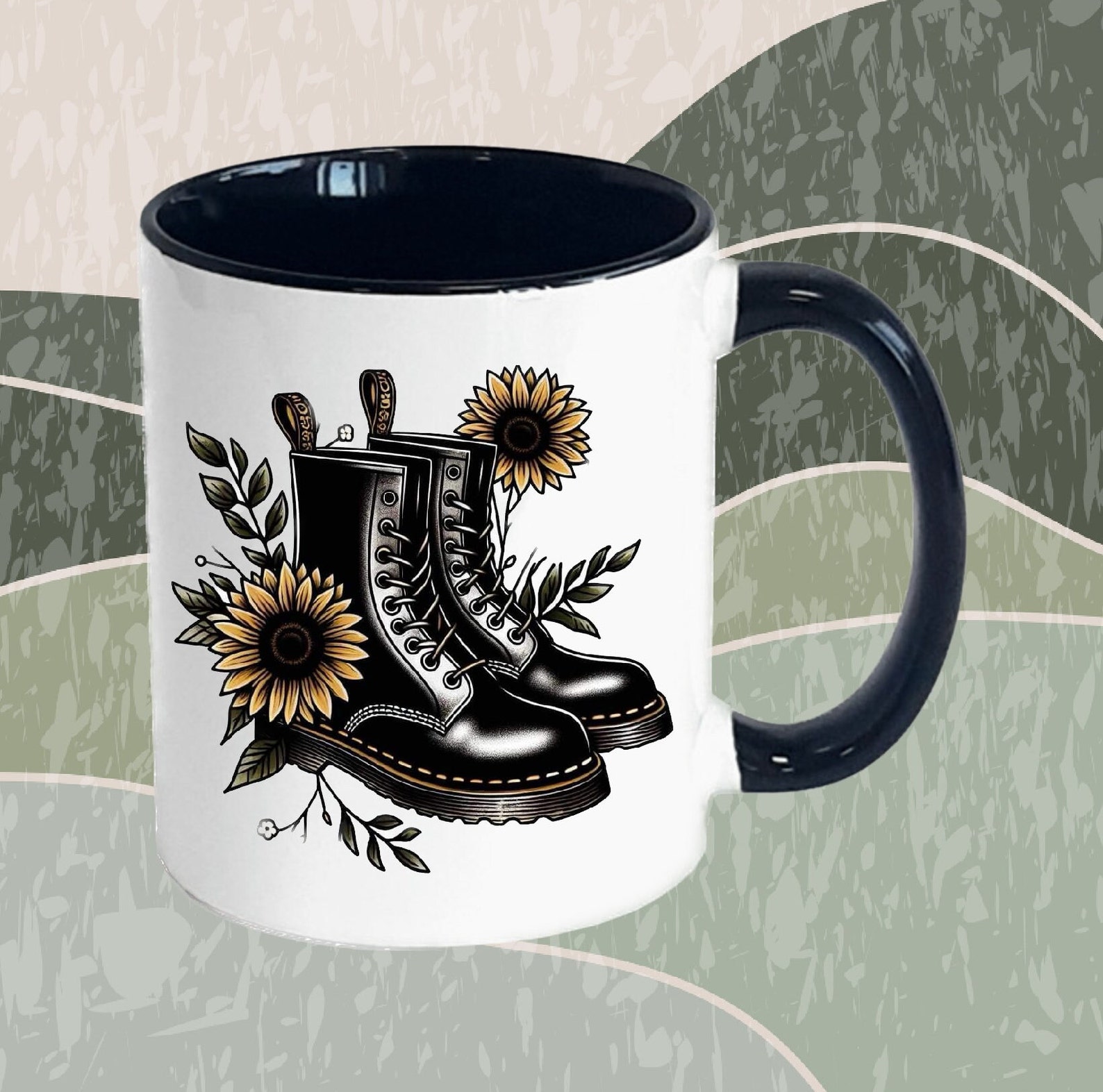 Doc Marten Style Traditional Tattoo Boots Mug - Etsy