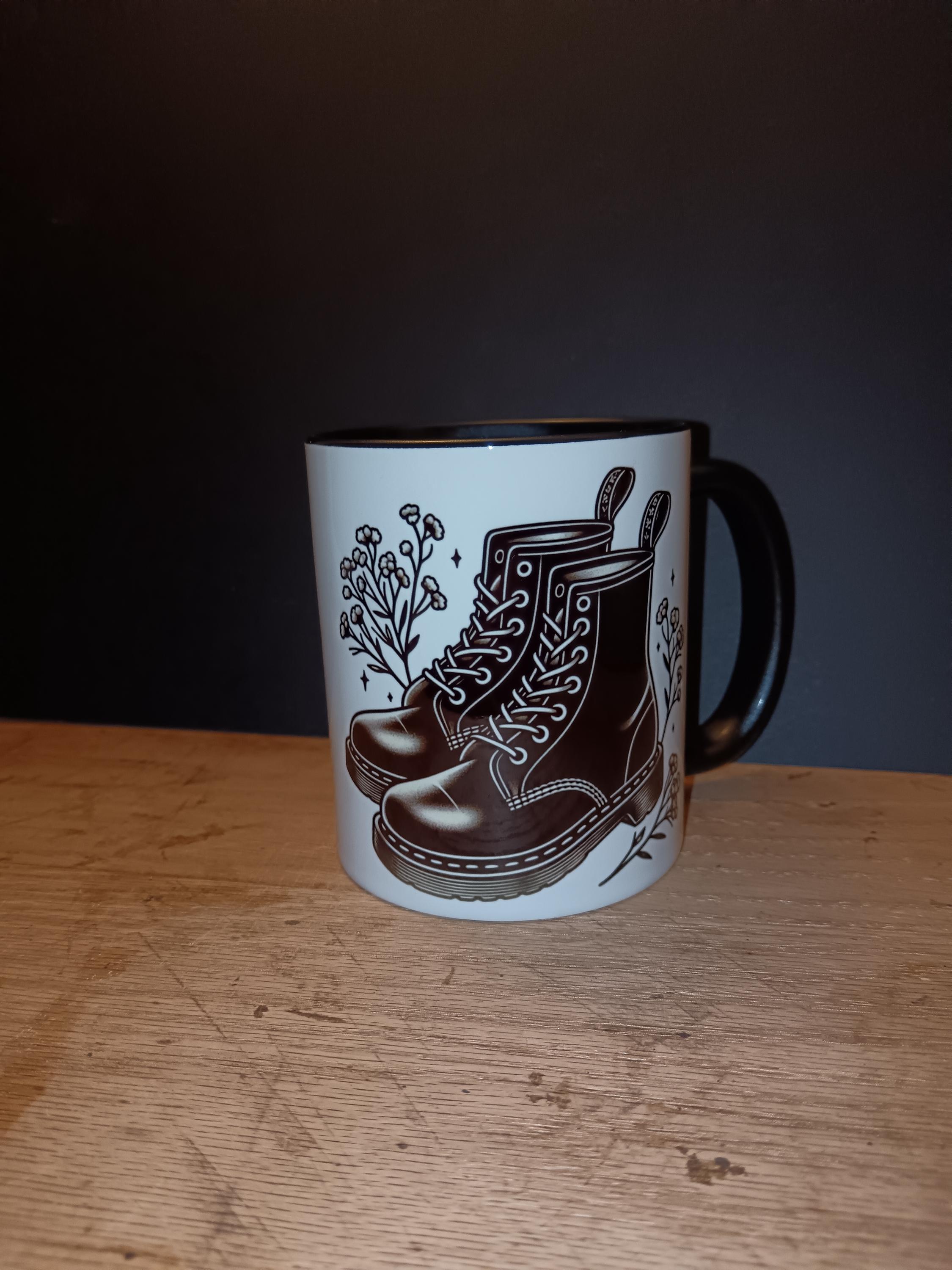 Doc Marten Style Traditional Tattoo Boots Mug - Etsy