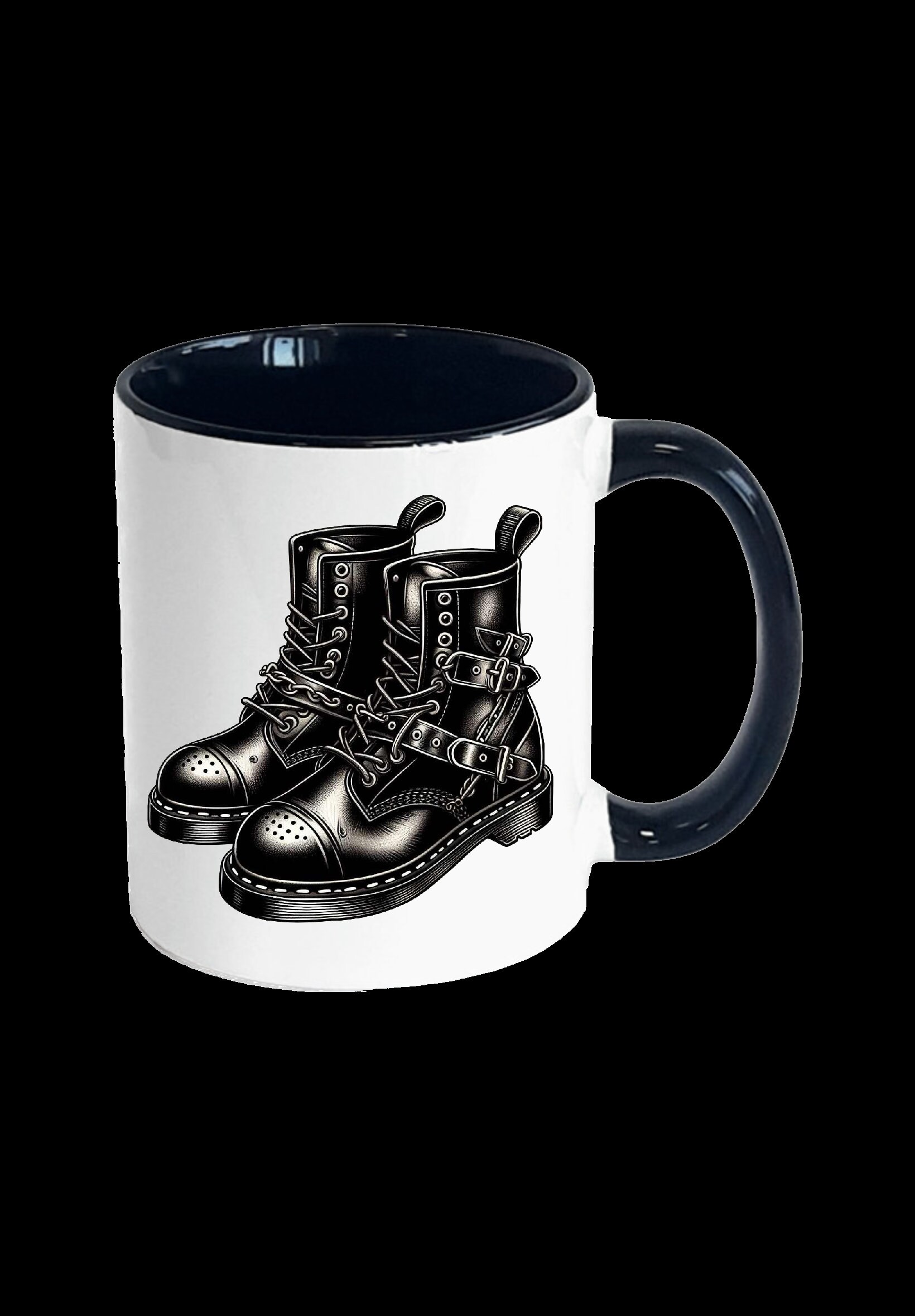 Doc Marten Style Traditional Tattoo Boots Mug Leather Harnesses Straps ...