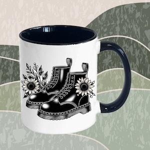 Doc Marten Style Traditional Tattoo Boots Mug - Etsy
