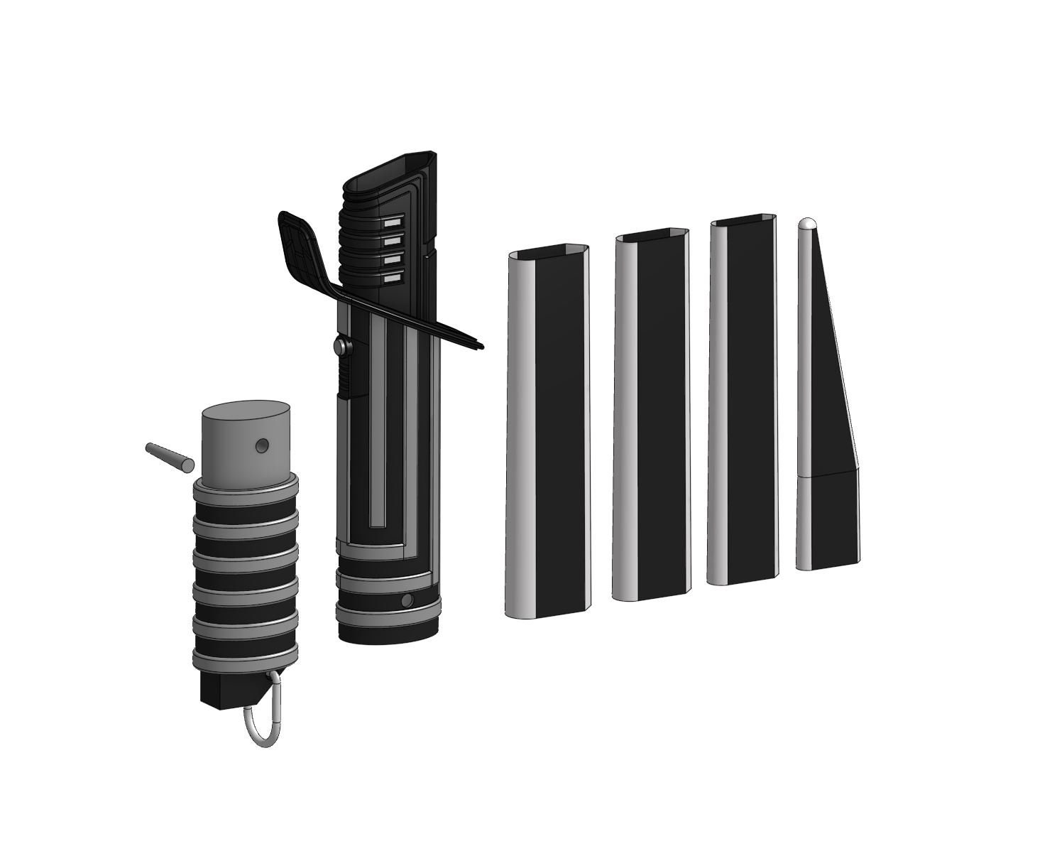 Dark Saber Extendable Blade 3D Print | Star Wars | Lightsaber | 3d ...