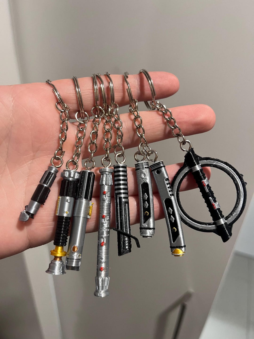 Star Wars Lightsaber Keyrings - Etsy