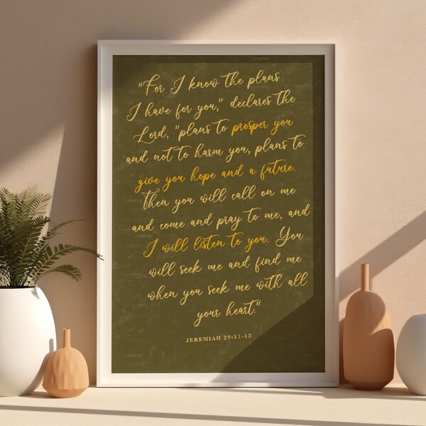 Jeremiah 29 13 - Etsy