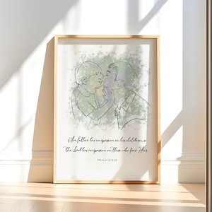 Christian Printable Art for Father's Day; Father and Son Artwork With ...