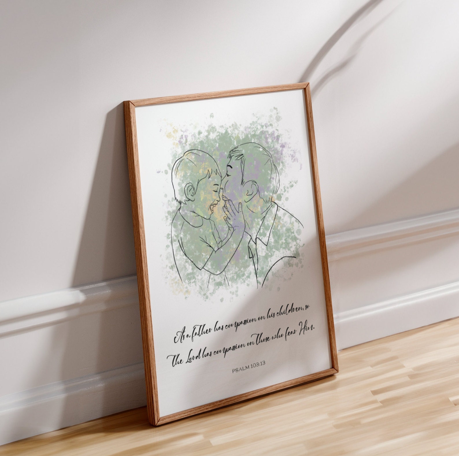 Christian Printable Art for Father's Day Father and Son Artwork With ...