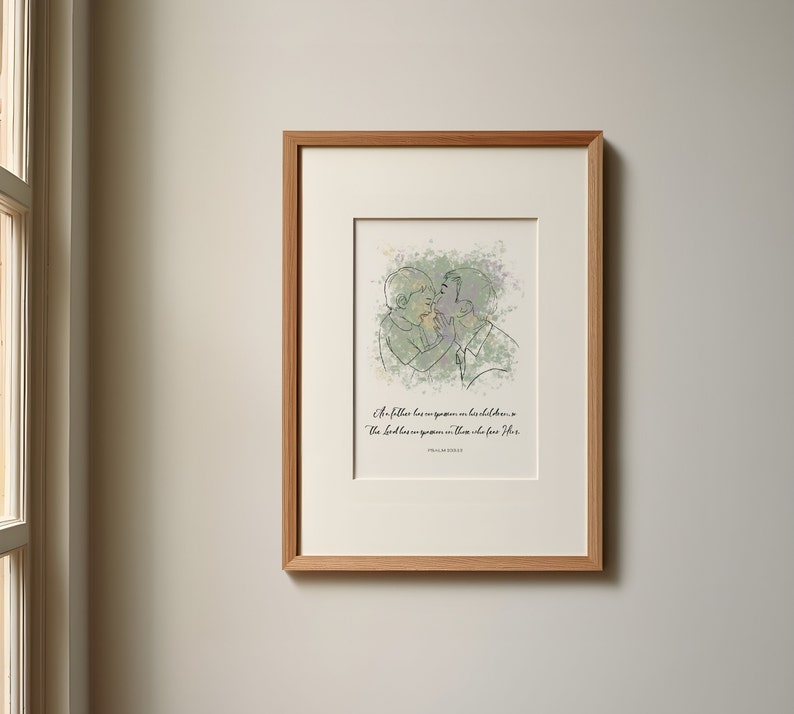 Christian Printable Art for Father's Day; Father and Son Artwork With ...